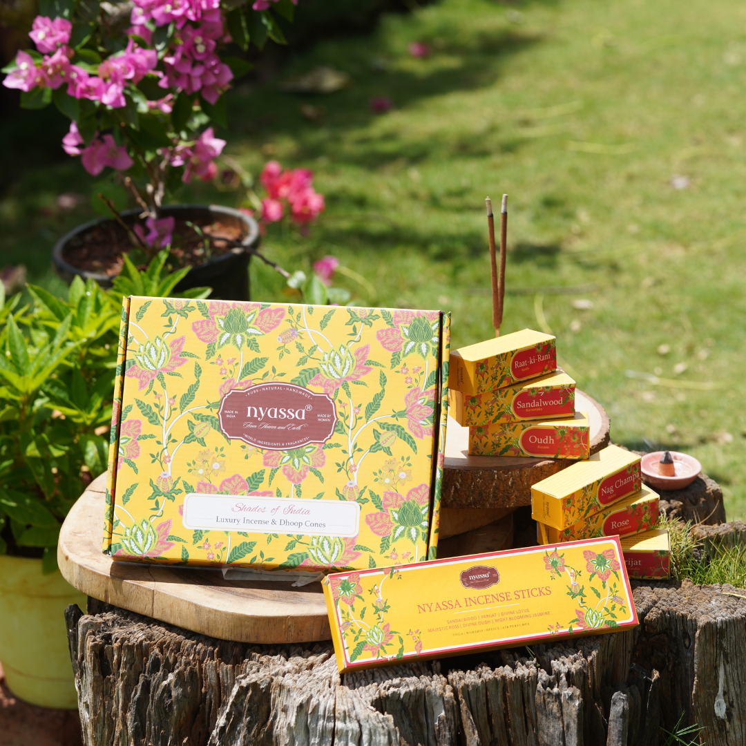 Shades of India Luxury Incense & Dhoop Cones Gift Set – Premium 5 Vari ...